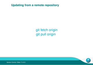 Version Control in Bioinformatics: Our Experience Using Git | PDF | Computing | Technology ...