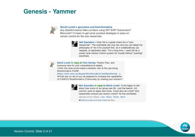 Version Control in Bioinformatics: Our Experience Using Git | PDF | Computing | Technology ...