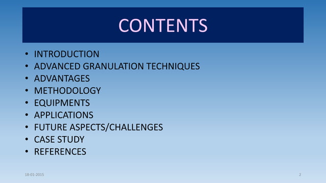 Foam Granulation Technology | PPT
