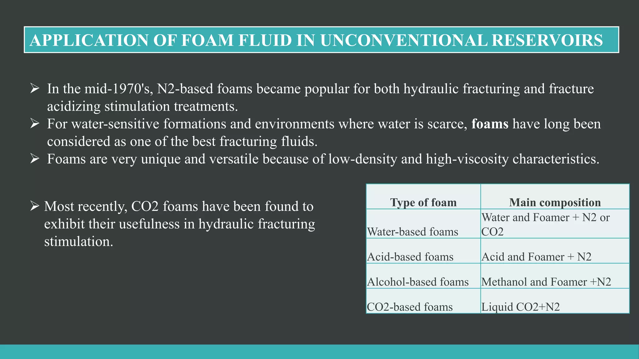 Foam drilling technology and methodology in Conventional and ...