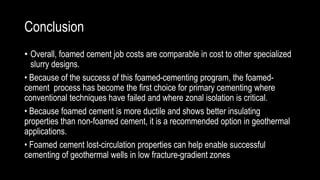 Foamed cement | PPTX