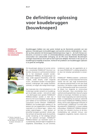 Foamglas - Hoogwaardige thermische isolatiesystemen voor de hele bouwschil | PDF