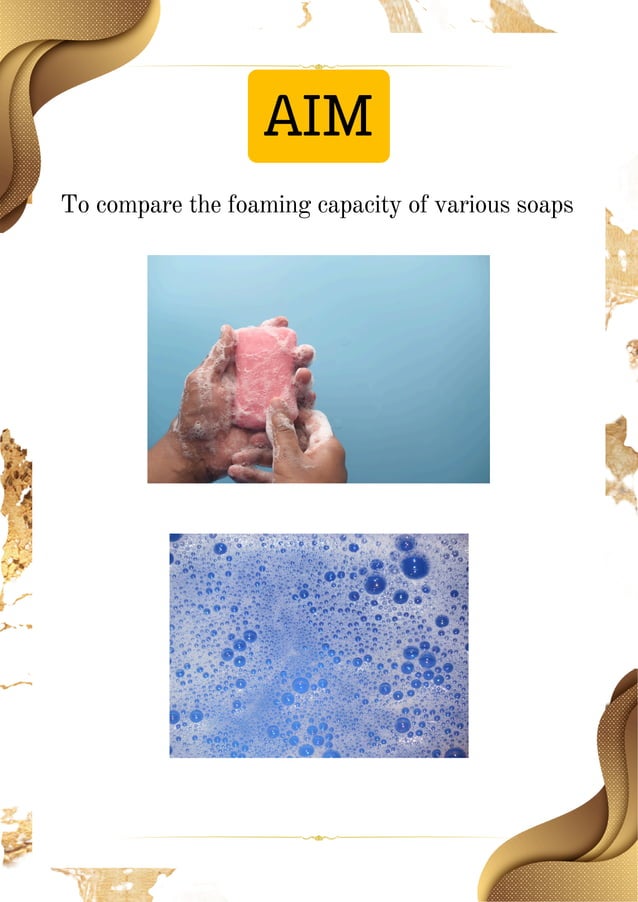 chemistry project on foaming capacity of soap class 11 | PDF