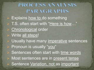 Process analysis paragraph | PPTX