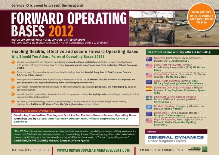 Forward Operating Bases 2012