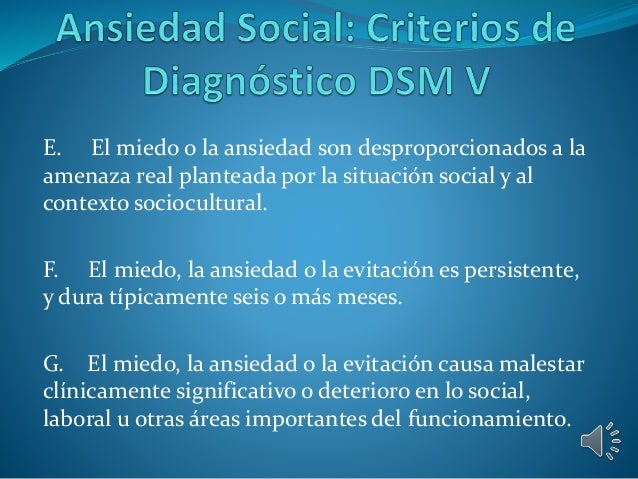 Trastorno De Ansiedad Social Dsm V - Descargar Manual
