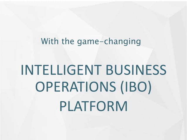 Intelligent Business Operations platform for Cash Management | PPTX ...