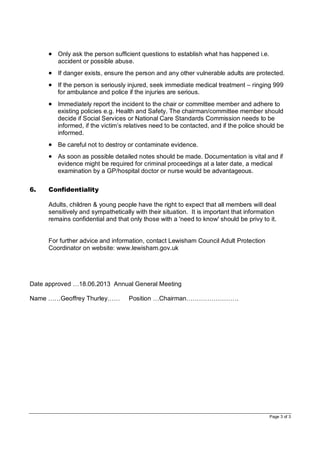 Fo blc vulnerable adults policy approved agm 2013 | PDF