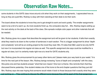 Field Observation ITL608 | PPTX | Educational Assessment | Education