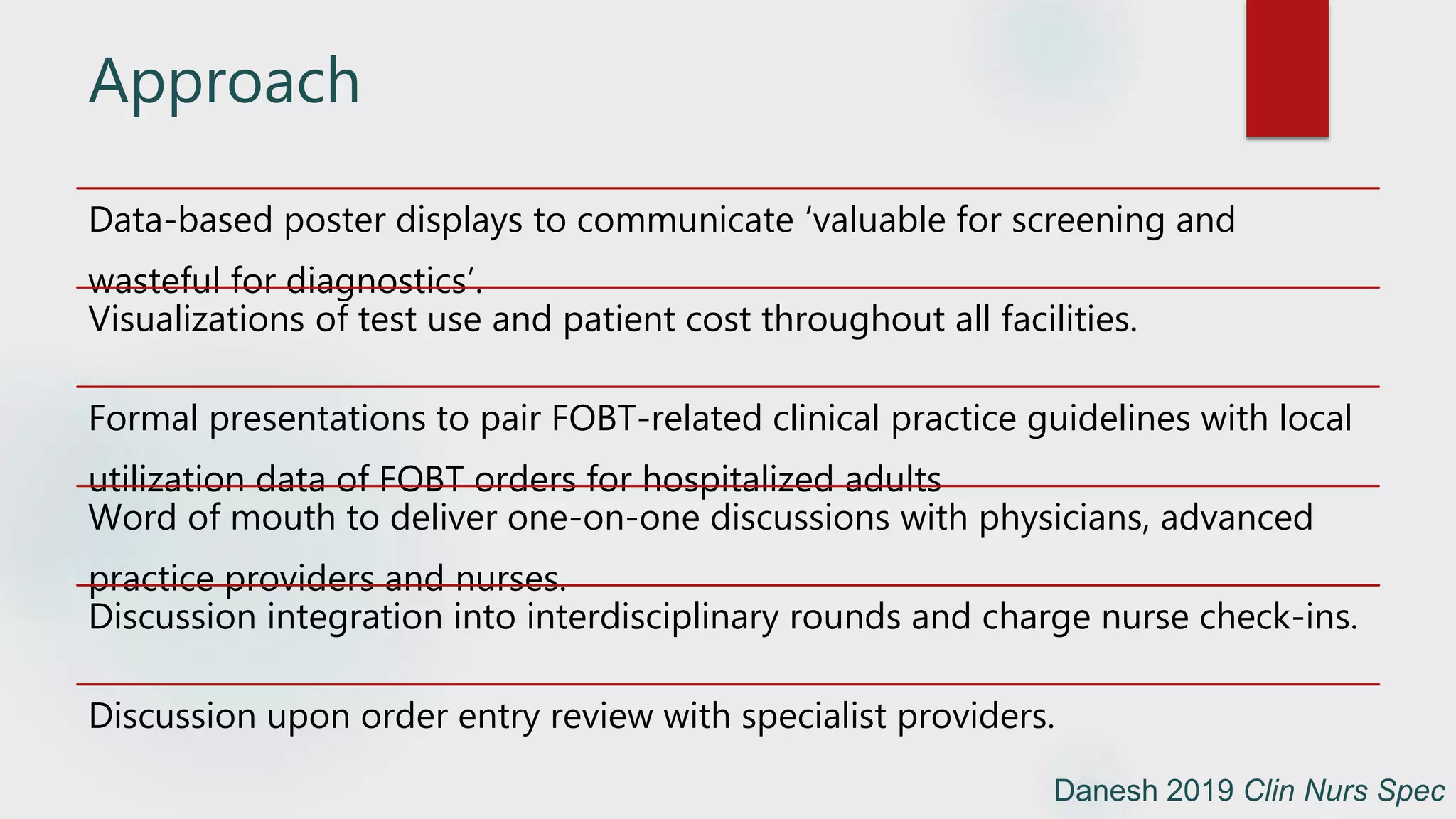 Fecal Occult Blood Tests (FOBT) | PPTX