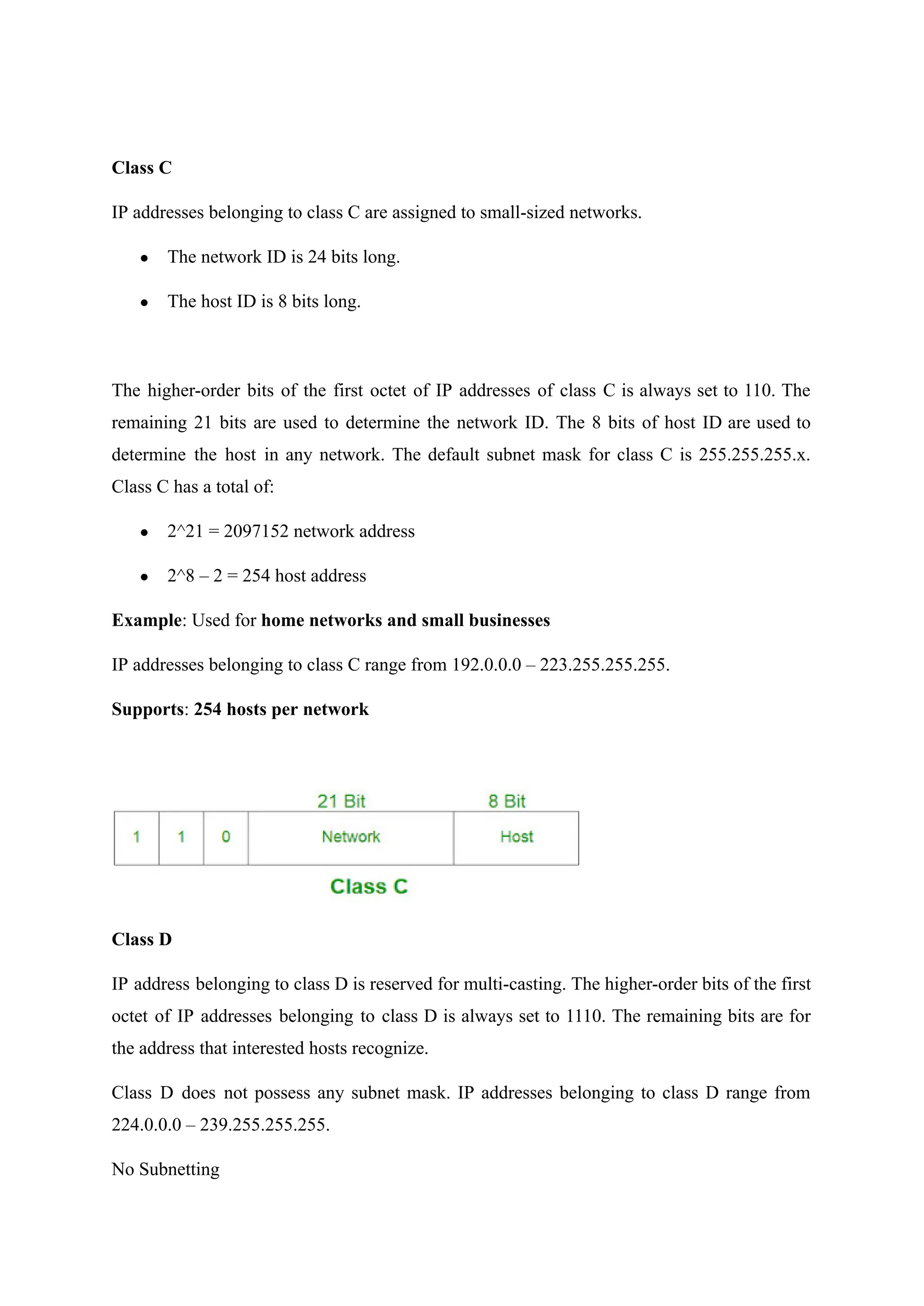 Basics of IP address ,IP-address classes, Subnet mask | PDF