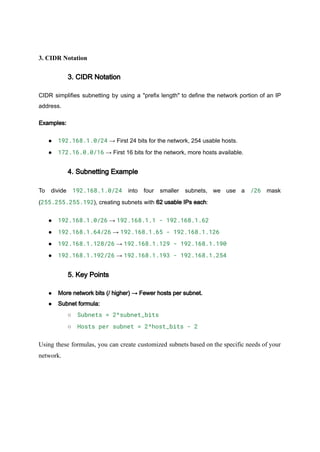 Basics of IP address ,IP-address classes, Subnet mask | PDF