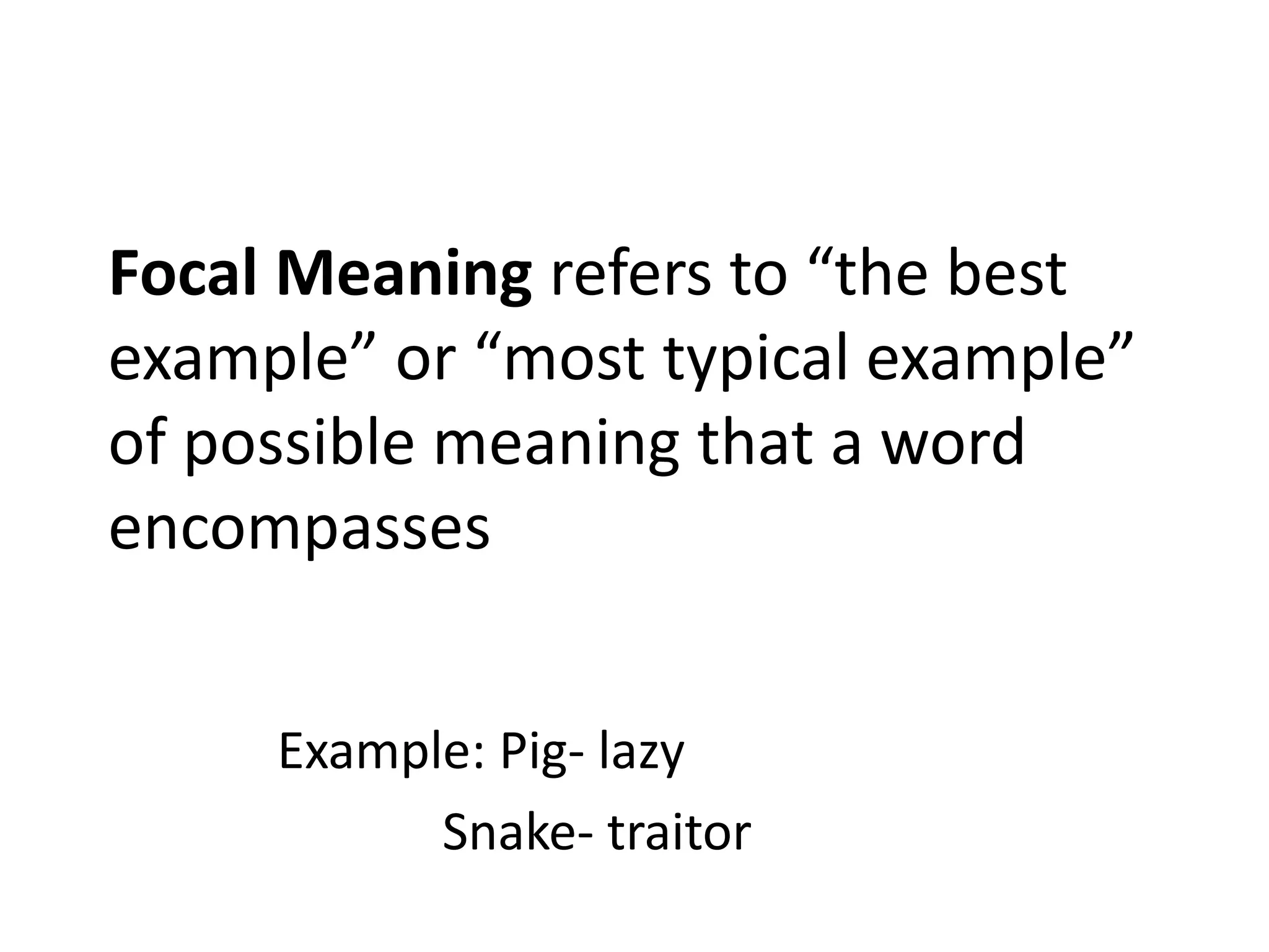 Focal meaning and prototypes | PPT