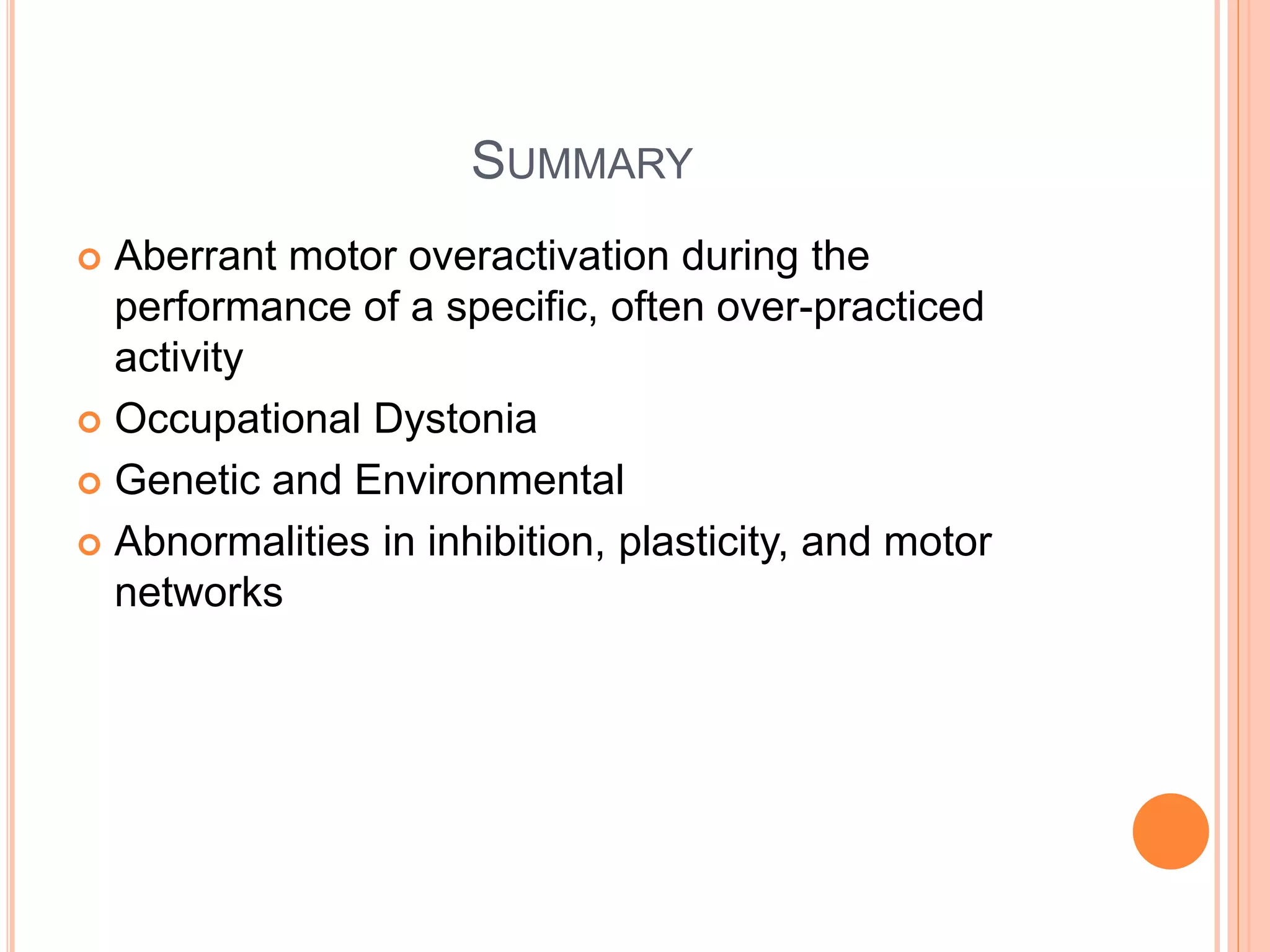 Focal Task Specific Dystonia | PPTX | Brain and Nervous System ...