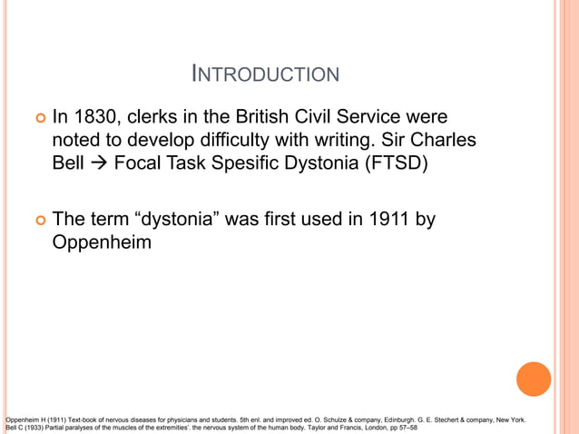 Focal Task Specific Dystonia | PPT