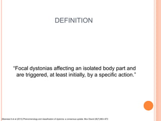 Focal Task Specific Dystonia | PPTX | Brain and Nervous System ...