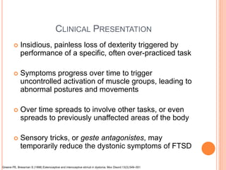 Focal Task Specific Dystonia | PPTX | Brain and Nervous System ...