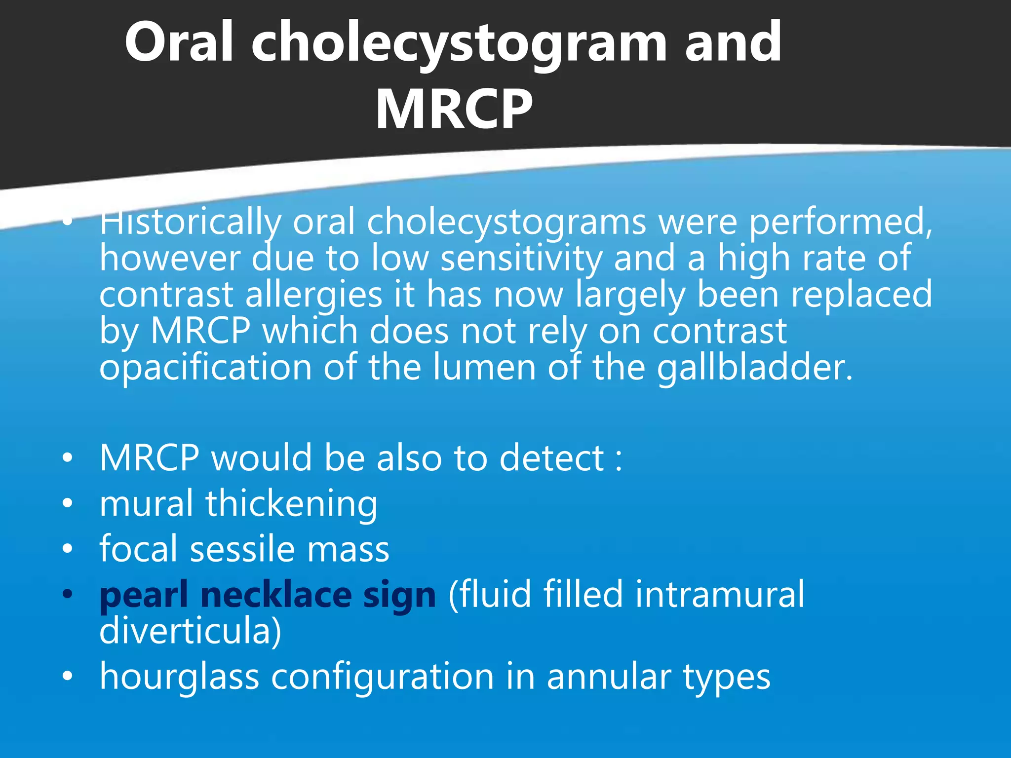Focal vs diffuse gall bladder wall thickening | PPTX