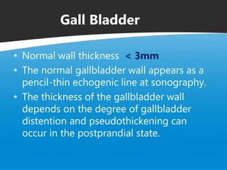 Focal vs diffuse gall bladder wall thickening | PPTX