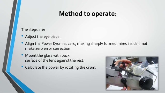 Lensometry (Focimeter)