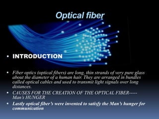 Fibre optic | PPTX