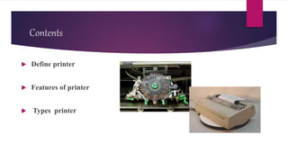 printer and its types in computer fundamentals.. | PPTX