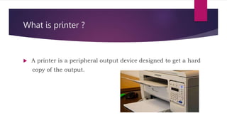 printer and its types in computer fundamentals.. | PPTX