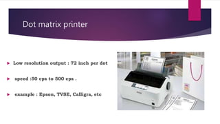 printer and its types in computer fundamentals.. | PPTX