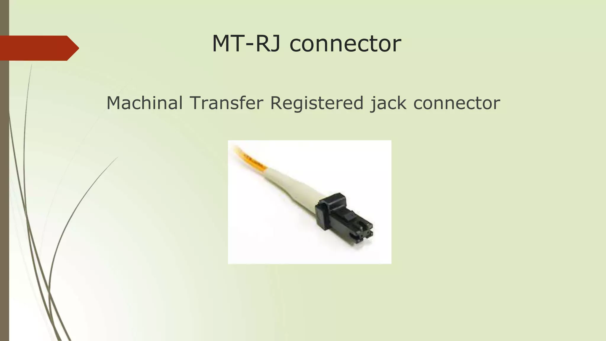 fiber optic communication connectors | PPT
