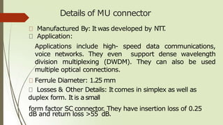 fiber optic communication connectors | PPT