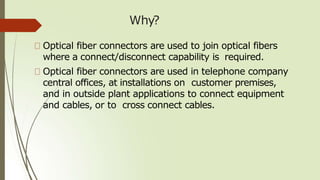 fiber optic communication connectors | PPT