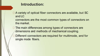 fiber optic communication connectors | PPT