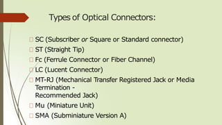 fiber optic communication connectors | PPT