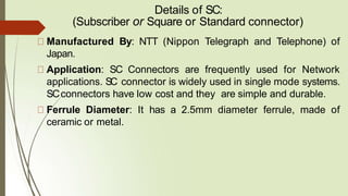 fiber optic communication connectors | PPT
