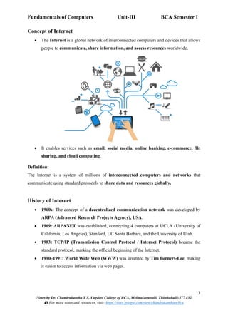 Fundamentals of Computers(FOC): Unit-III Operating Systems , Computer ...