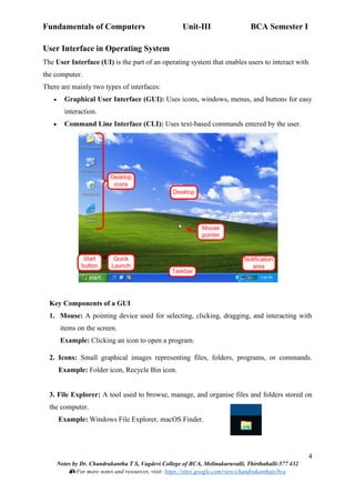 Fundamentals of Computers(FOC): Unit-III Operating Systems , Computer ...