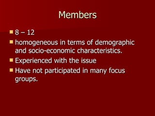 Focus Group interview - qualitative research | PPT