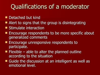 Focus Group interview - qualitative research | PPT