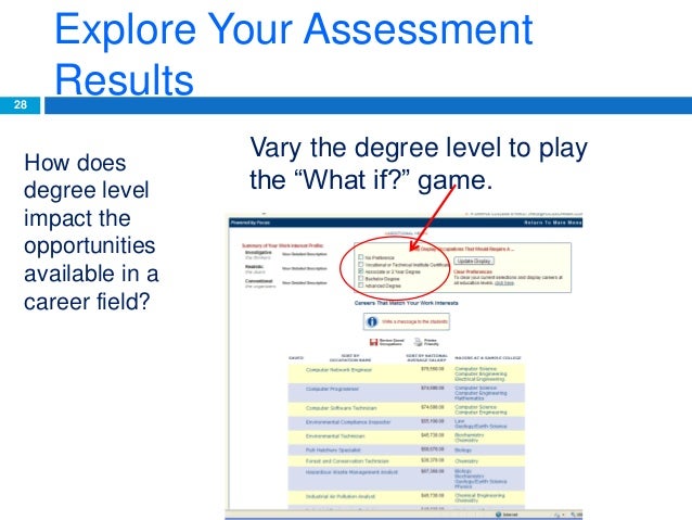 Focus 2 - Career, Major & Education Planning System
