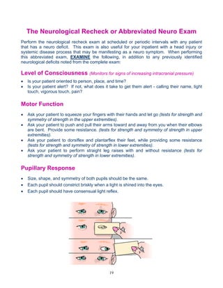 Focused Neurological Assessment | PDF