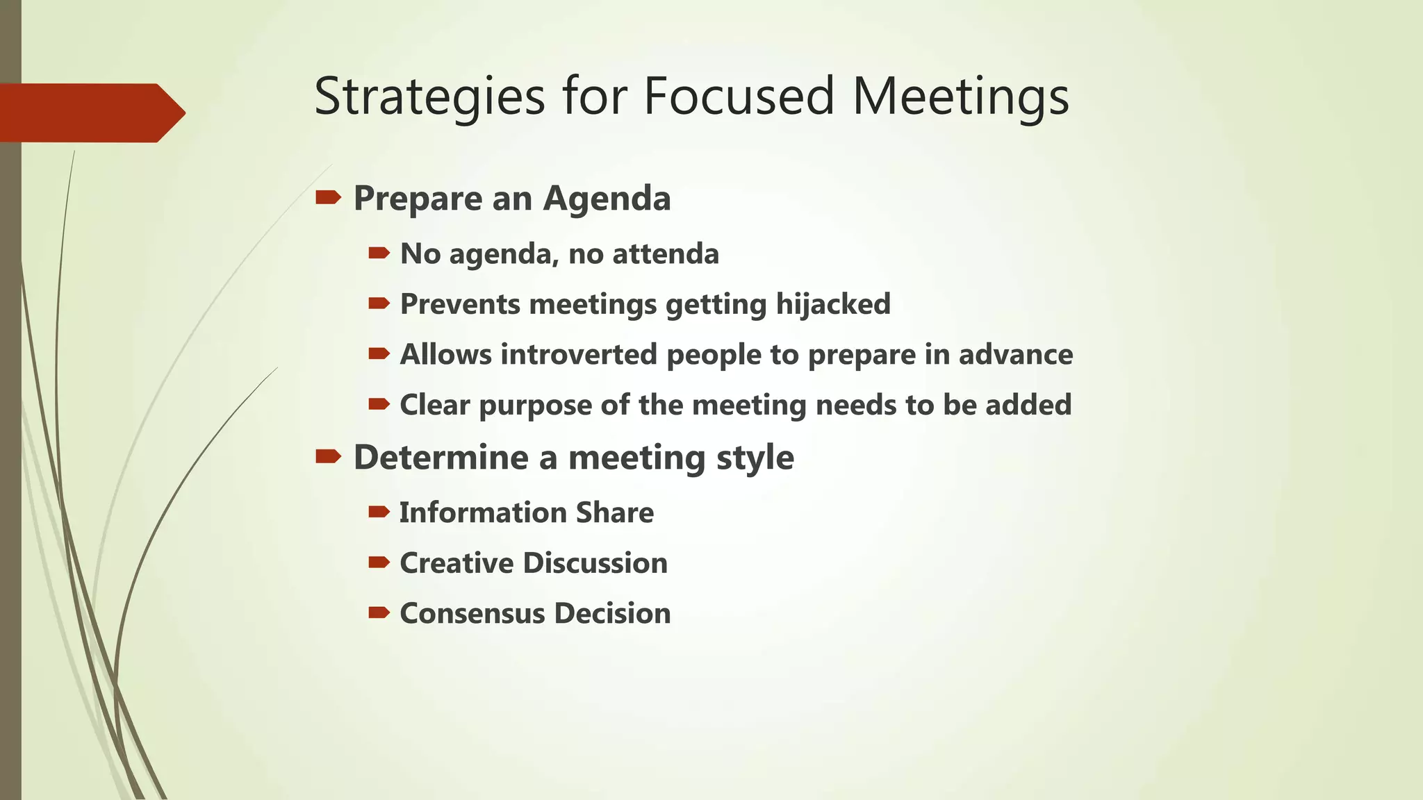 Focused meetings | PPT