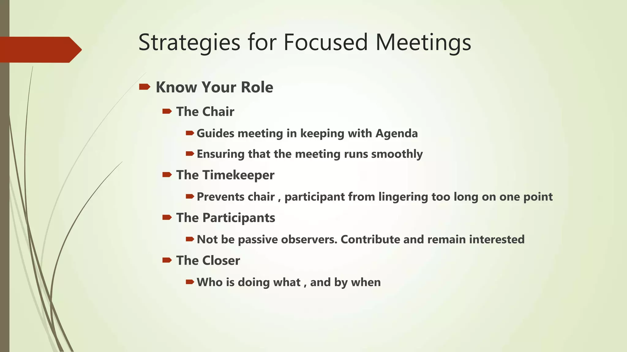 Focused meetings | PPT