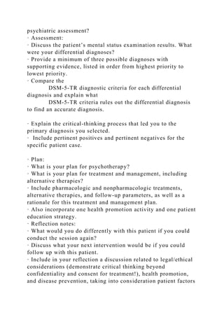 FOCUSED SOAP NOTE FOR ANXIETY, PTSD, AND OCDIn assessing patient.docx