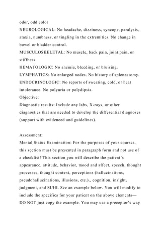 FOCUSED SOAP NOTE FOR ANXIETY, PTSD, AND OCDIn assessing patient.docx