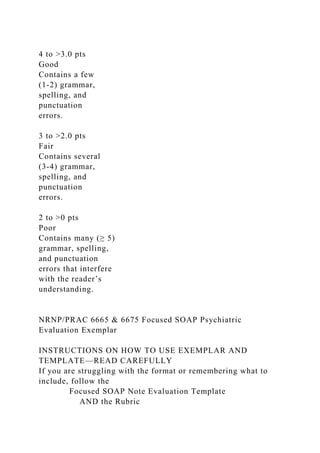 FOCUSED SOAP NOTE FOR SCHIZOPHRENIA SPECTRUM, OTHER PSYCHOTIC, AND.docx