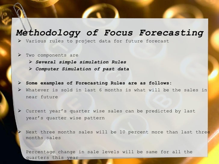 Focus forecasting bmb