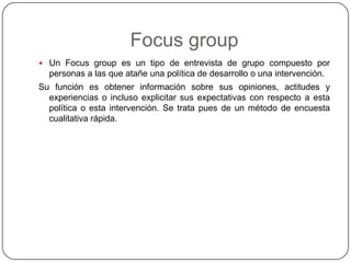 Focus Group | PPTX