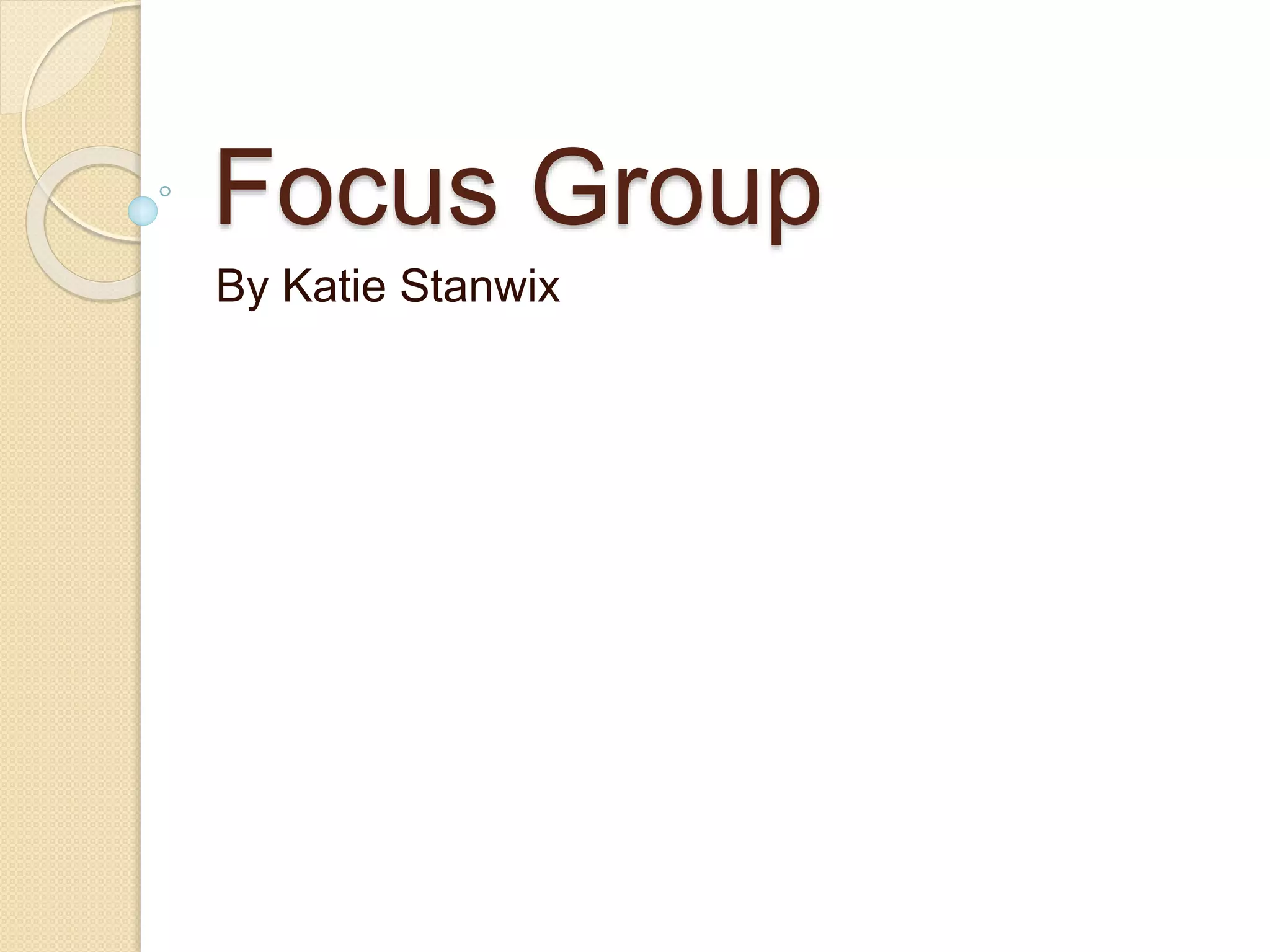 Focus group | PPTX