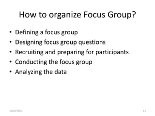 Focus group | PPTX