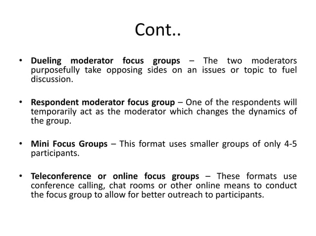 Focus group | PPTX | Education